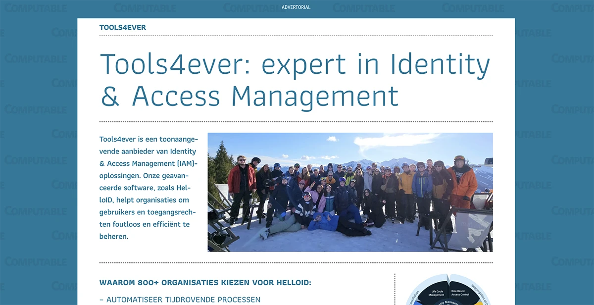 Computable - Tools4ever: expert in Identity & Access Management