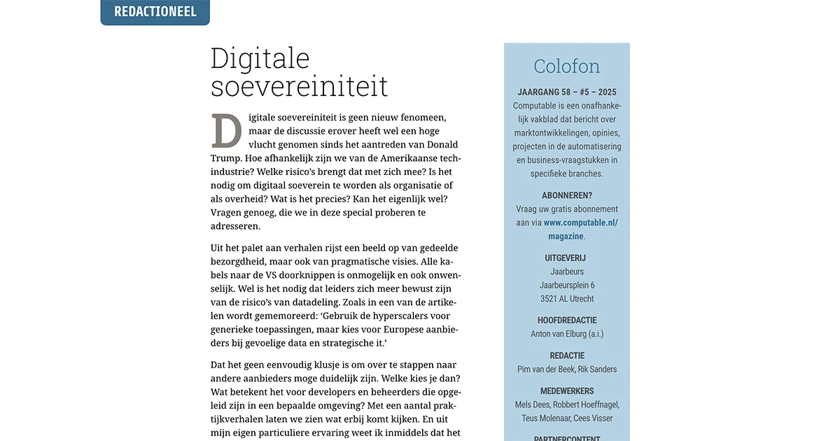 Computable - Redactioneel & Colofon